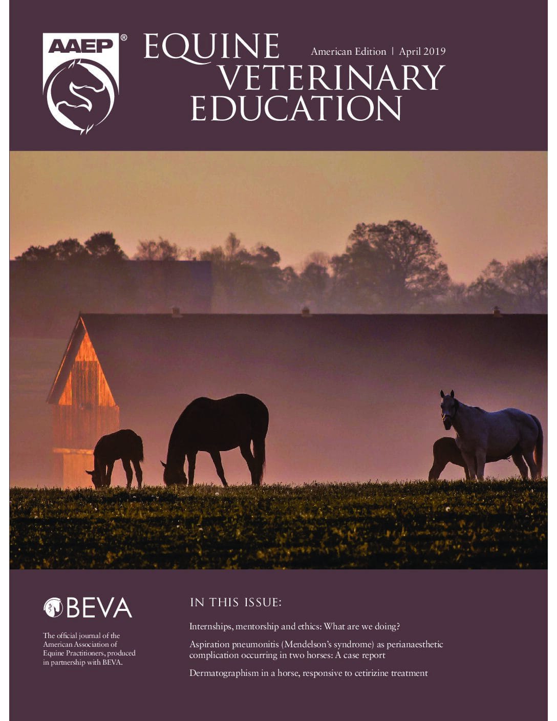 Equine Veterinary Education: April 2019 – AAEP